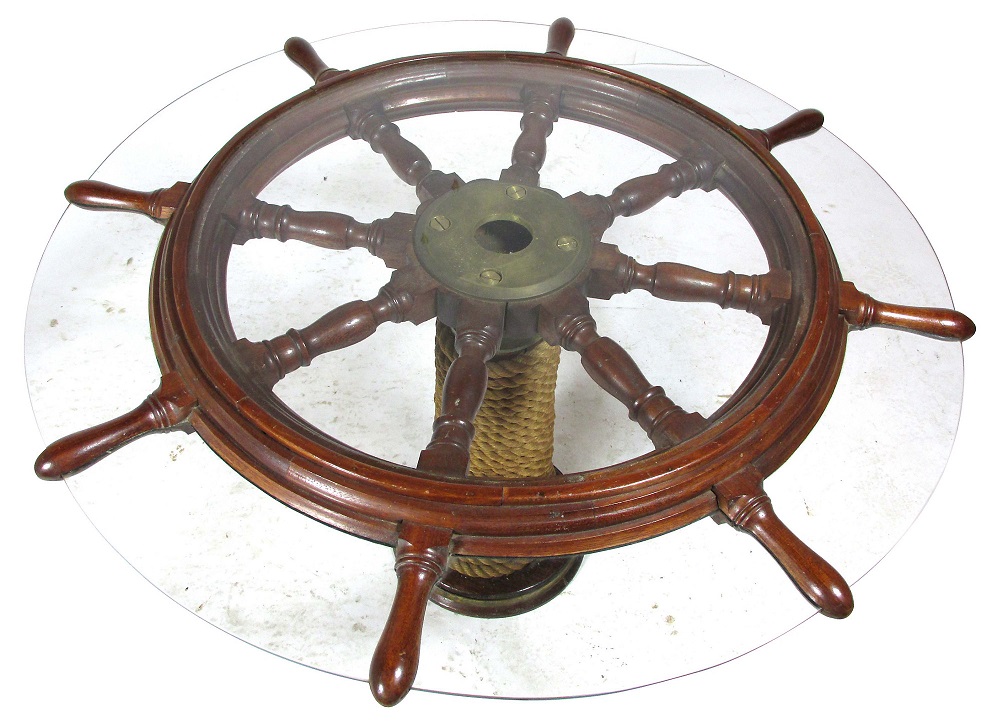 The Barn at 17 Antiques - Ship's Wheel Table